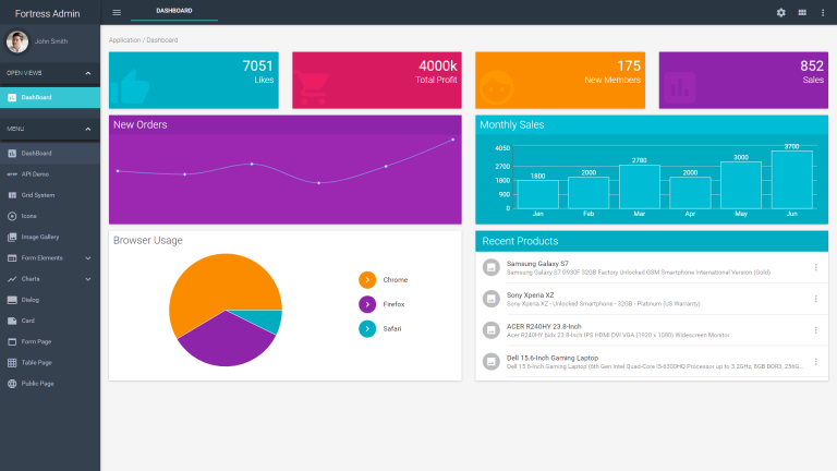 スタイリッシュな管理画面のReact対応デザインテンプレート 11選 | sounansa.net