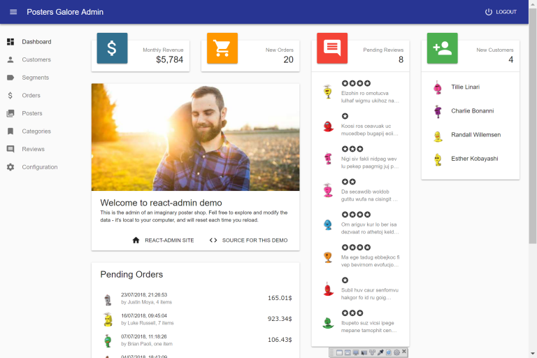 2021年版スタイリッシュなReact用 管理画面の無料＆有料HTMLデザインテンプレート 9選 | sounansa.net